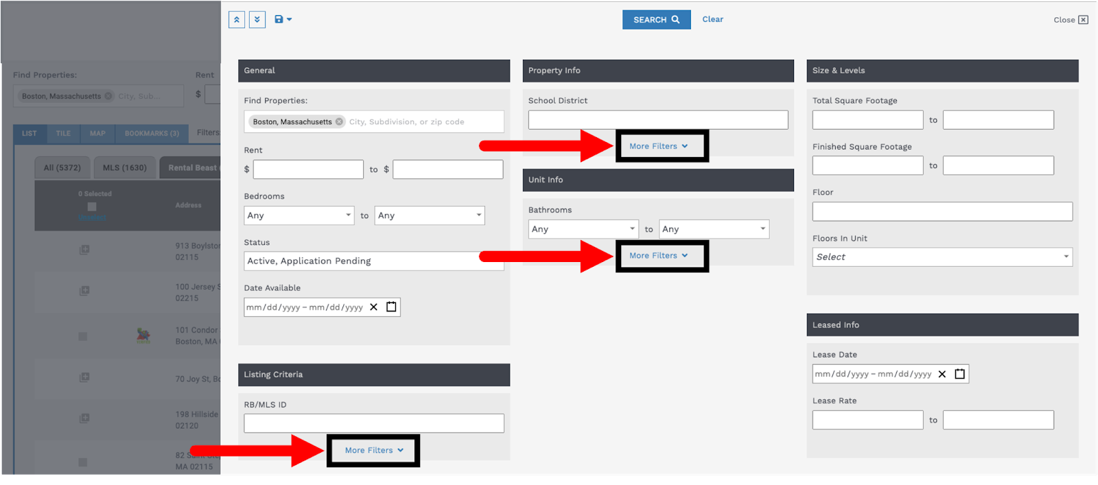 How to Search for Rental Listings Using Advanced Filters – Rental Beast ...
